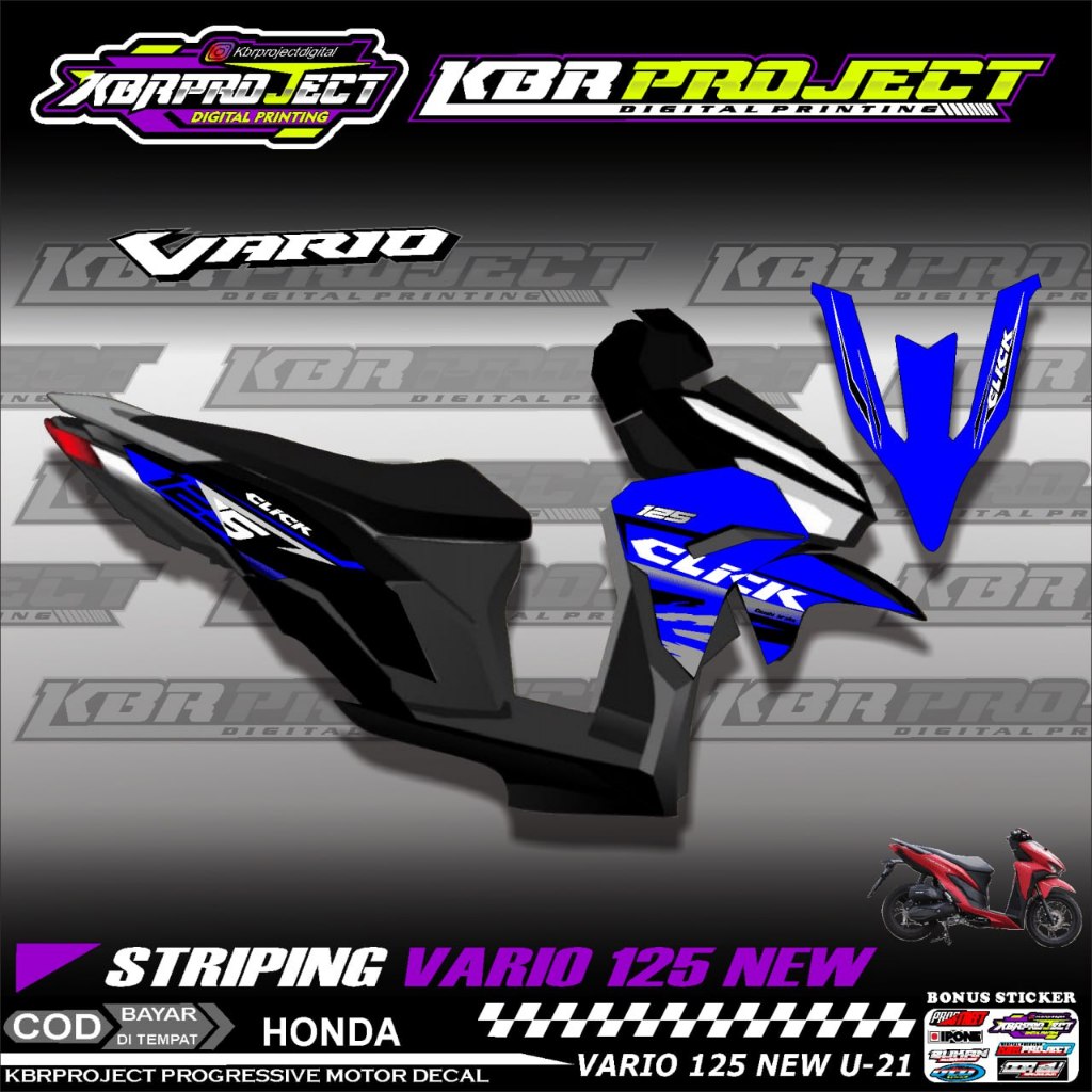 Vario 125 NEW Sticker STRIPING PREMIUM Motorcycle Cool LIS Variation ...