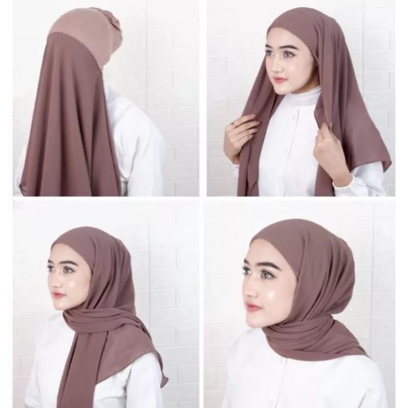 Inara Quadrilateral Hijab Inner 2 Layer Hijab Inara Hijab fuji Hijab ...