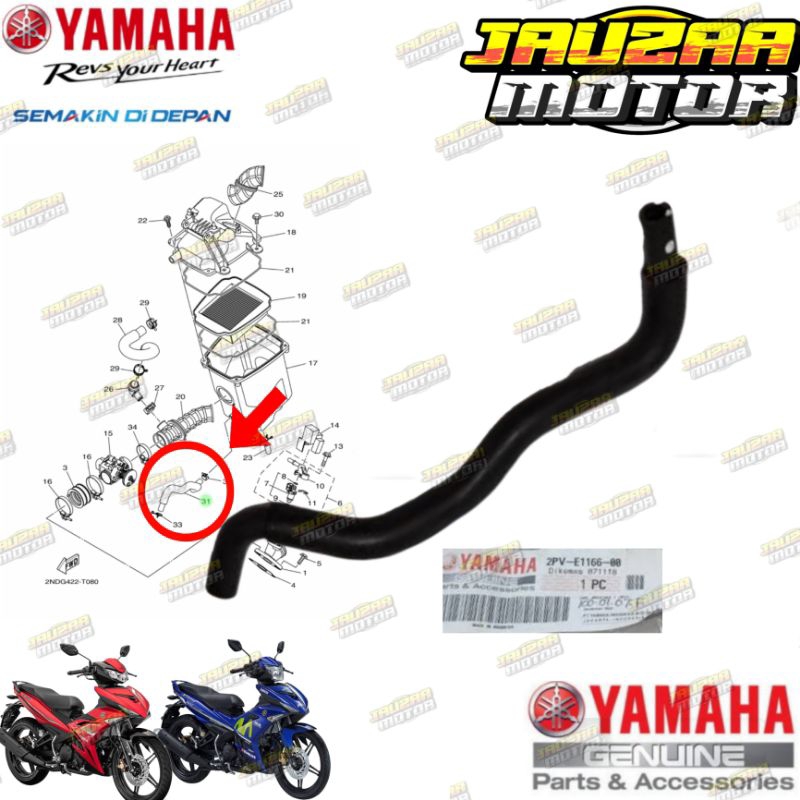 Pipe BREATHER WATER FILTER HOSE JUPITER MX KING V1 AND NEW MX KING 150 ...