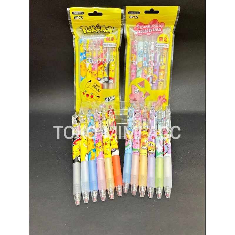 Mimi ACC Wholesale 6PCS POKEMON MOTIF Pens/ SPONGEBOB MOTIF Pens ...