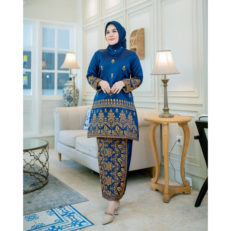 Premium Manual Embroidery Baju kurung Set - Modern Baju kurung - Modern ...