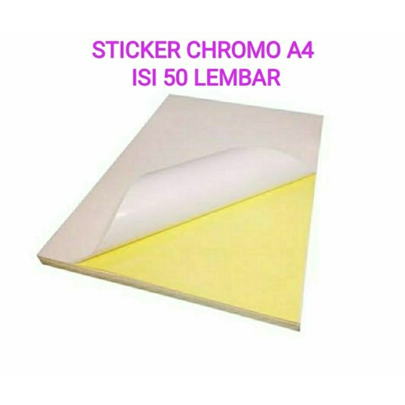 A4 Glossy Chromo Sticker Paper 50 Sheets/A4 Glossy Sticker | Shopee ...