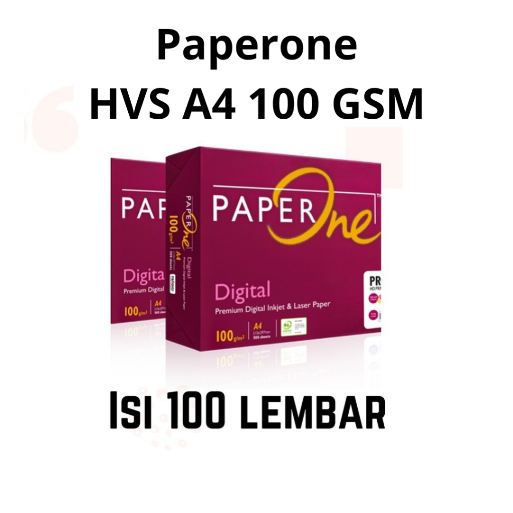 Paperone HVS Paper CONTENTS 100 SHEETS A4 100 gram - Paperone A4 Paper ...