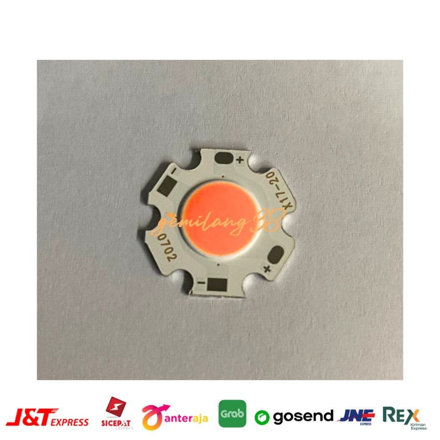 MERAH Hpl 7W COB / High Power Red 10-20 mm LED 7 Watt Chips On Board ...
