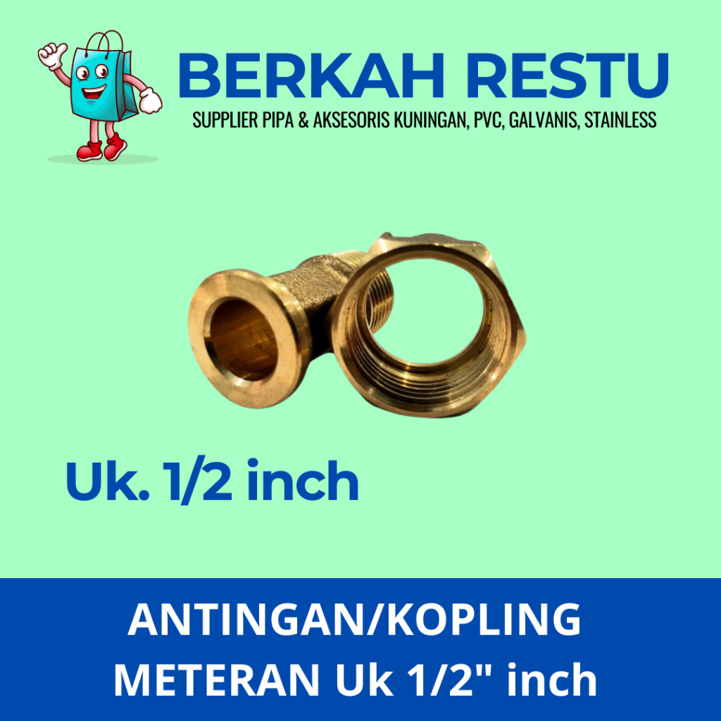 Brass Water meter Coupling 1/2" inch Water meter Coupling Nut 1/2" inch ...