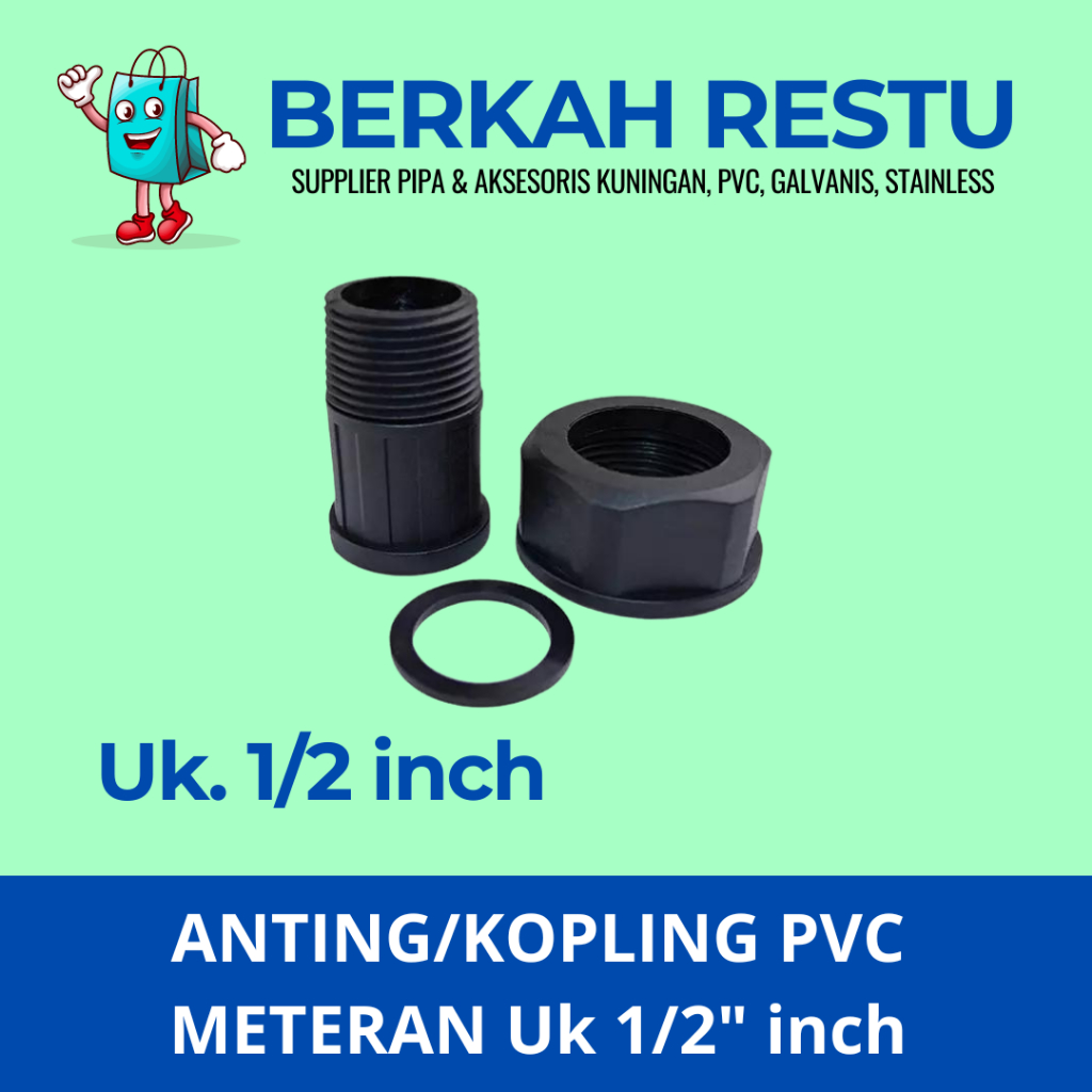 Hdpe Water Meter Coupling 1/2" inch PVC Water Meter Coupling Nut 1/2 ...