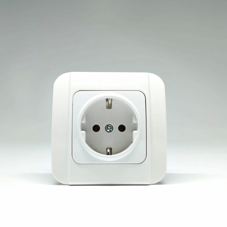 Broco Socket Galleo G151-55S Ground Socket White | Shopee Malaysia