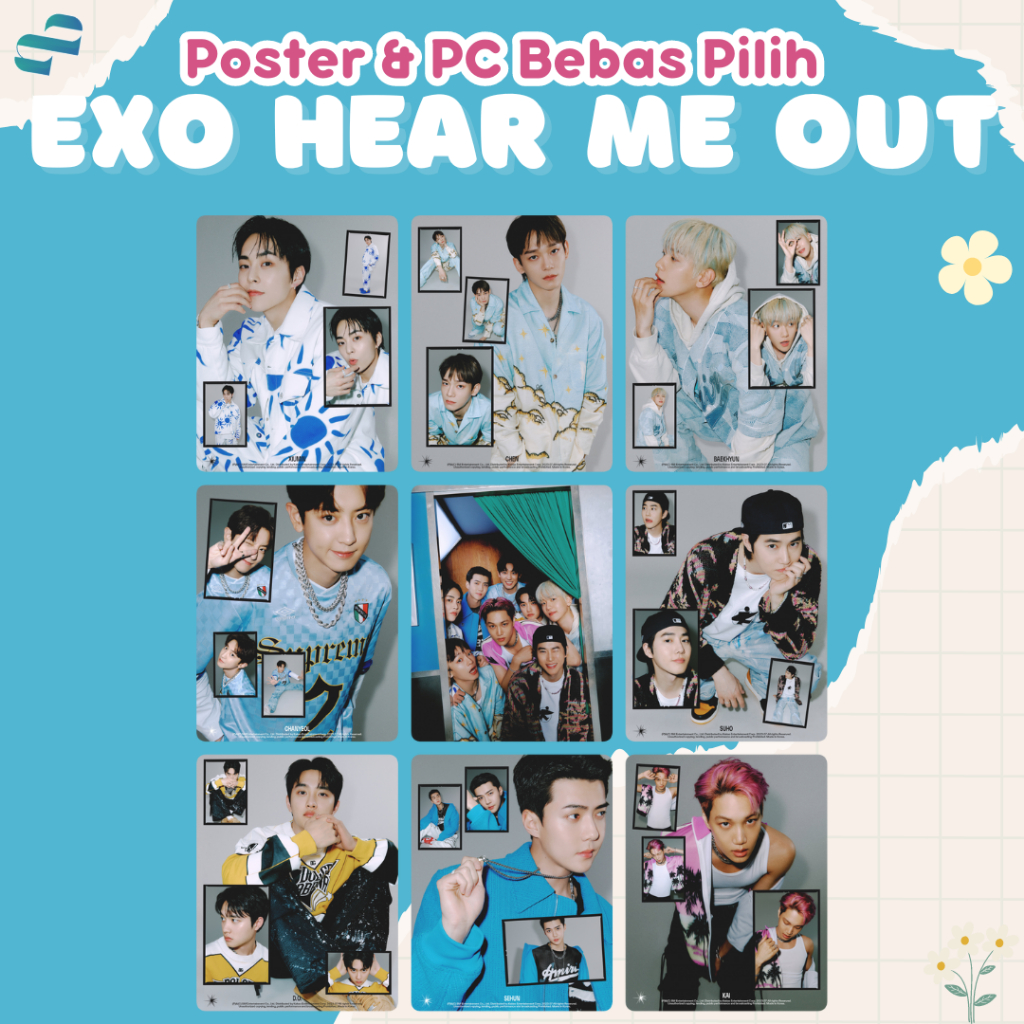 Exo Hear Me Out Poster (Part 2) | Kpop Poster A4 A5 A6 | Shopee Malaysia