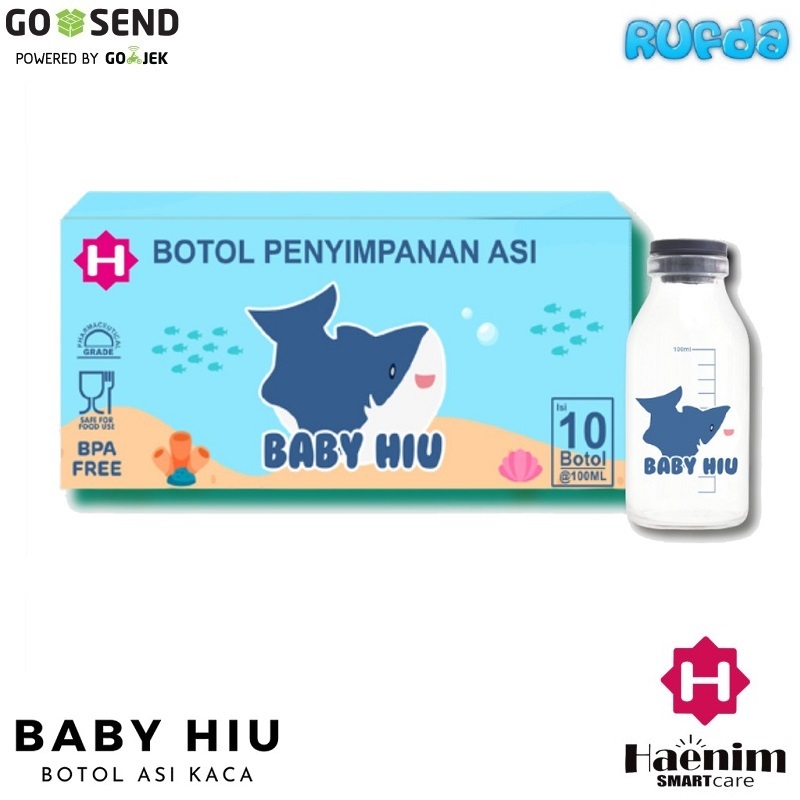 Baby Shark Glass Breast Milk Bottle 100ml Glass Breastmilk Bottle ...