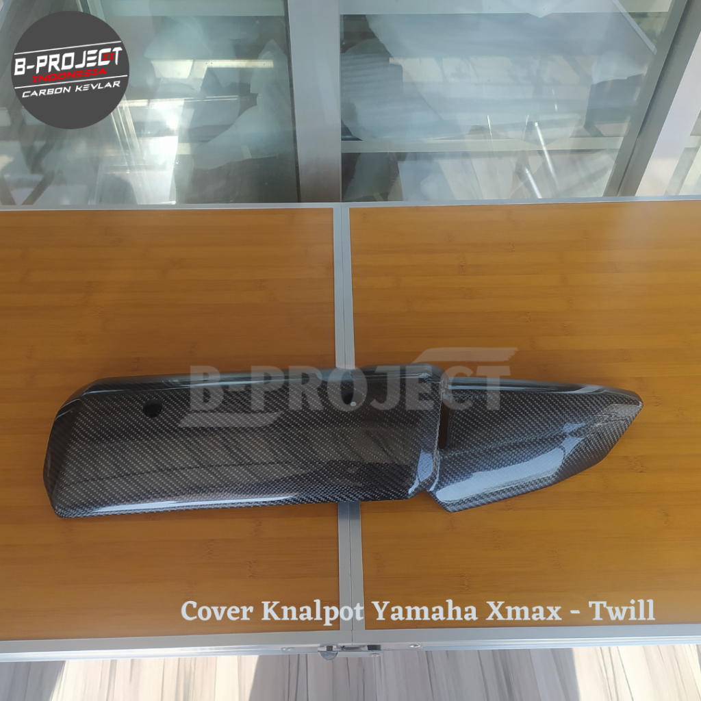 Original Yamaha Xmax Carbon Kevlar Exhaust Cover | Shopee Malaysia