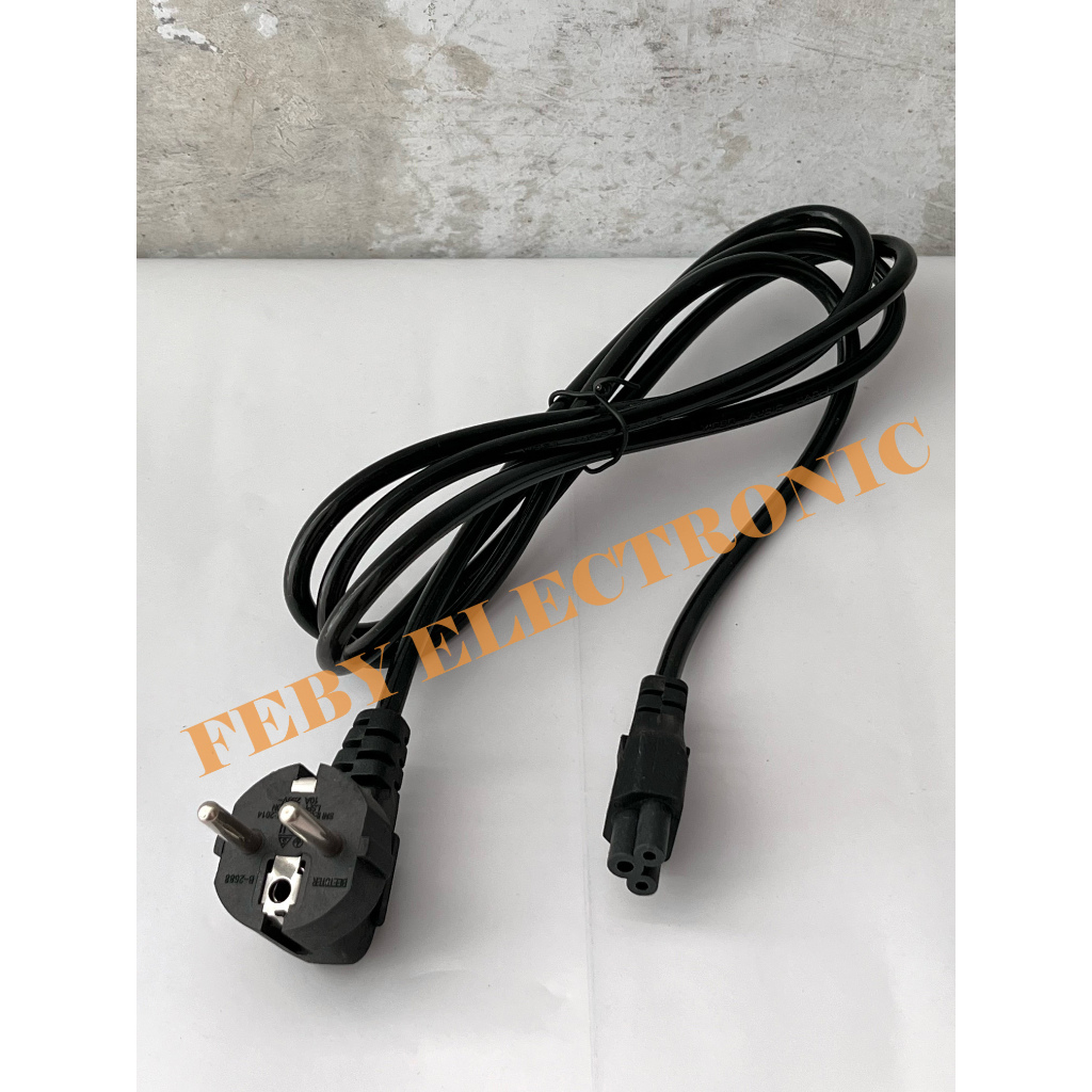 Ac Power Cable Laptop Charger Adapter 3 Pin Round 1.3 meters | Shopee ...