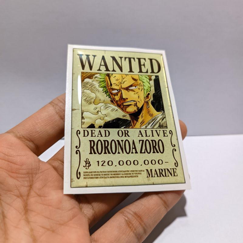 Zoro bounty emblem sticker embossed with flexible resin | Shopee Malaysia