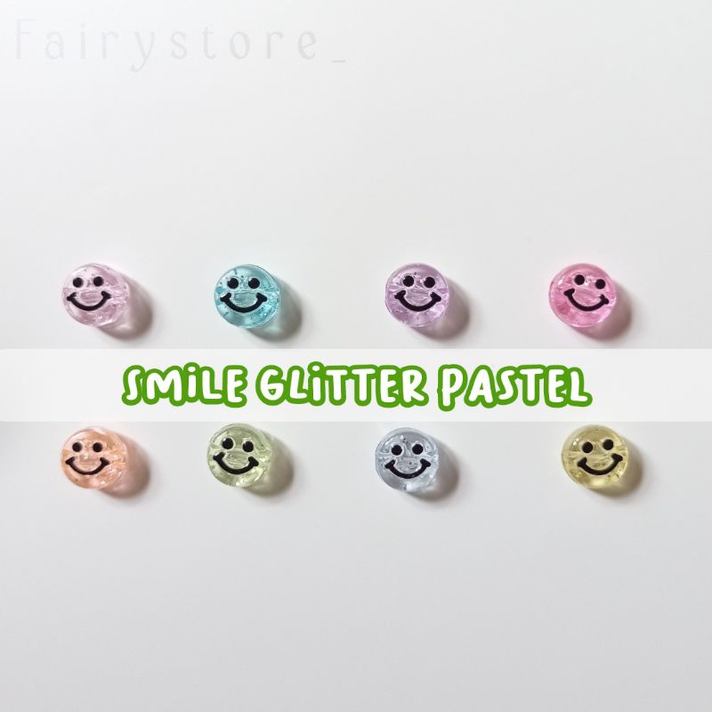 Smile Glitter Pastel Mote Beads (Contains 20 pcs) | Shopee Malaysia