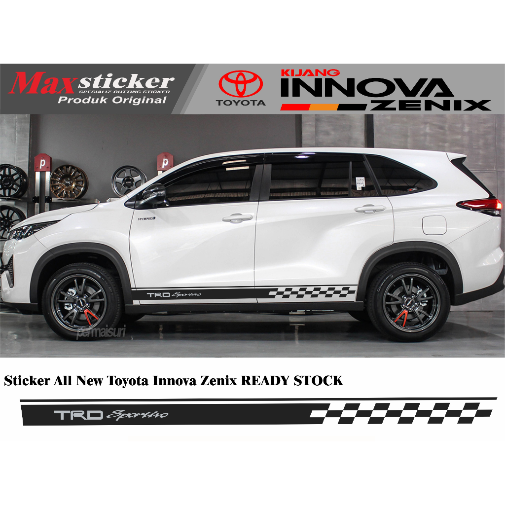 Sticker TOYOTA ALL NEW INNOVA ZENIX MOTIF CATUR NEW CUTTING STICKER ...