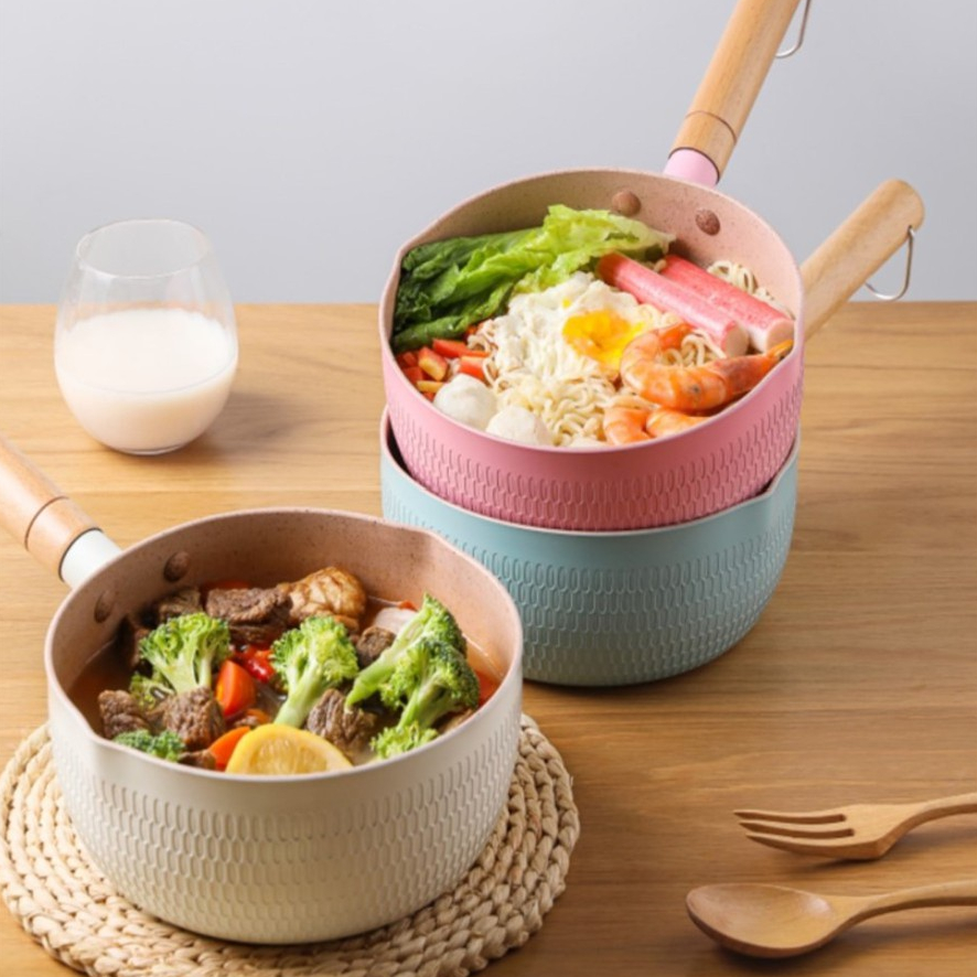 Nordic Instant Noodle Pot Non Stick Pan / Korean Noodle Cooking Pan ...