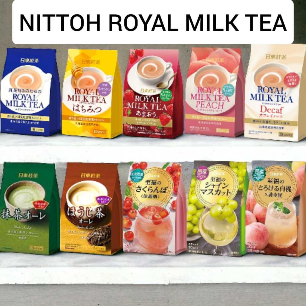 Royal Milk Tea Nittoh Japan Matcha Green Tea Hojicha Strawberry Drink | Shopee Malaysia