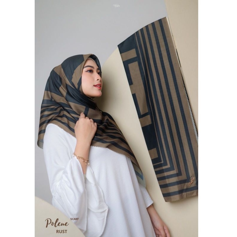 Halwa POLENE Basic scarf Veil Antem Motif Printing BALQIS ELLAURA Saleema Antem by Halwa APPAREL ...