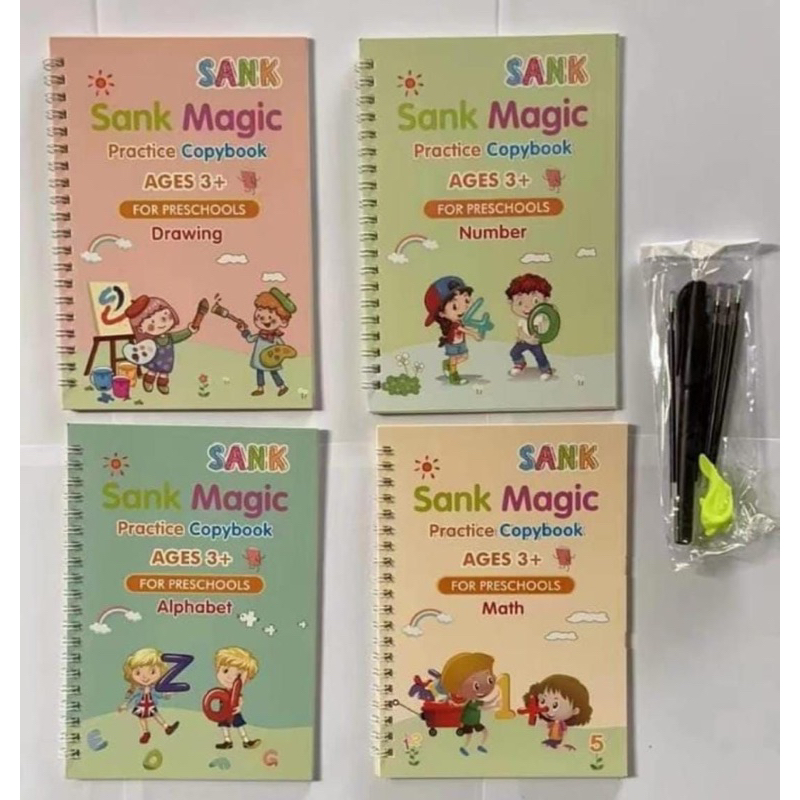 Sank Magic Book set, package of 4 mathematics, numbers, letters ...