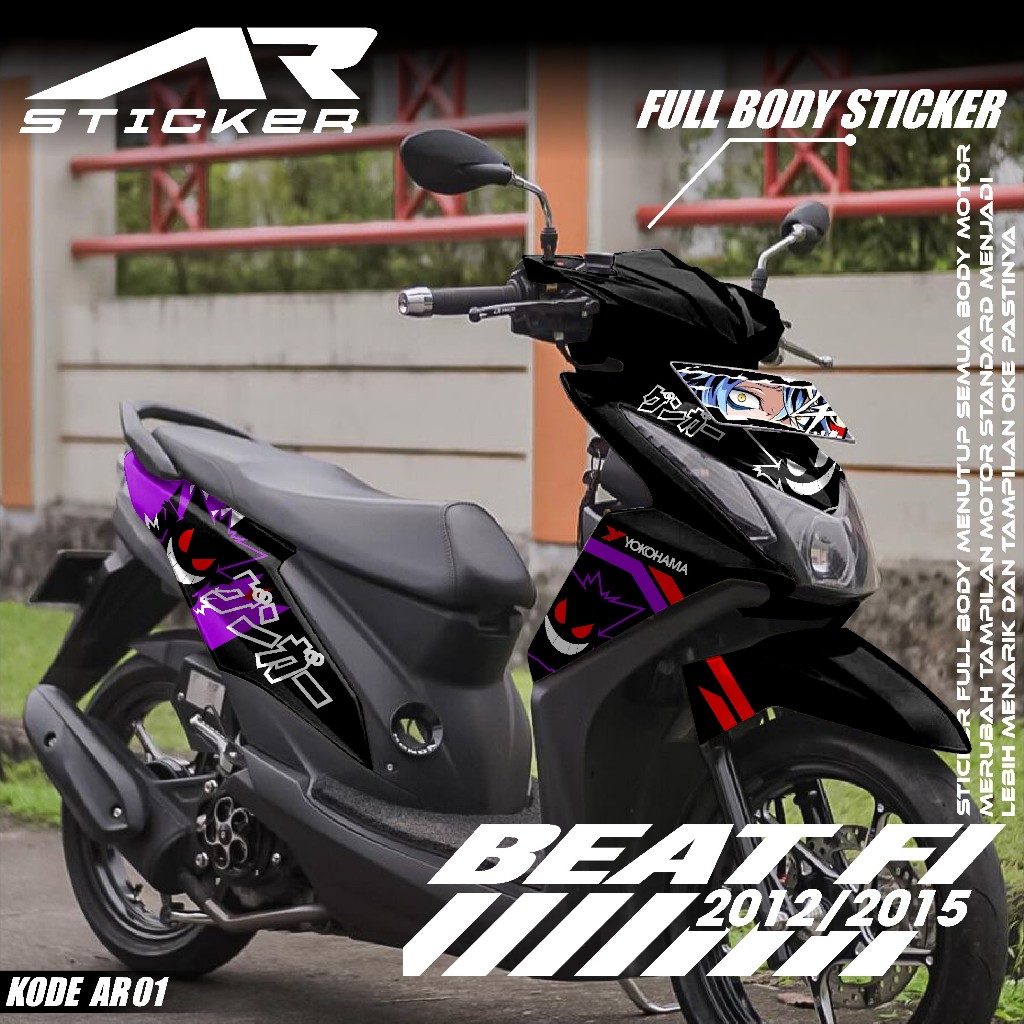 Decal Sticker Motorcycle Beat Fi Old 2012 2013 2014 2015 Full body ...