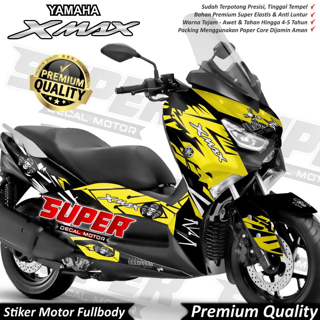 Yamaha XMAX 250 Decal Sticker Full Body Cool Chameleon Color Variations ...