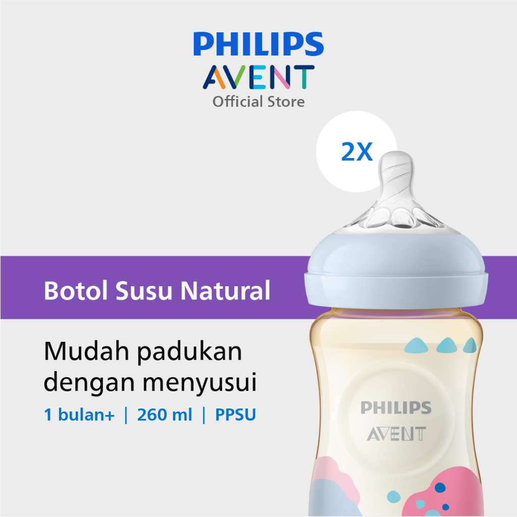Philips AVENT Natural Bottle Twin PPSU 260ml - Baby Milk Bottle | Shopee Malaysia