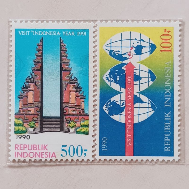 (AB) Indonesian Stamps 1990 Visit Indonesia Year Complete Set 2 pcs ...