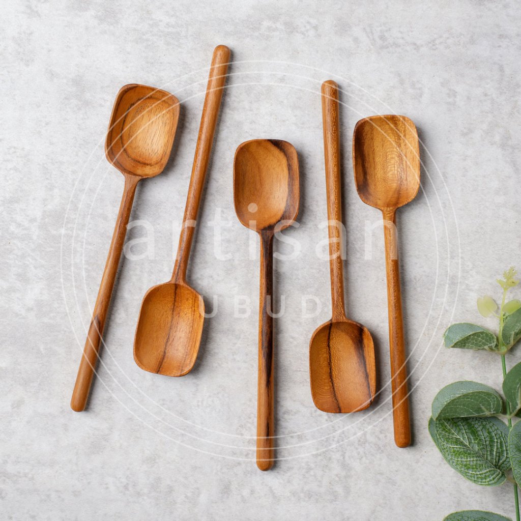 KAYU Elina - Teak Wood Spoon/Teak Wood Teaspoon/Teak Wood Cake Spoon ...