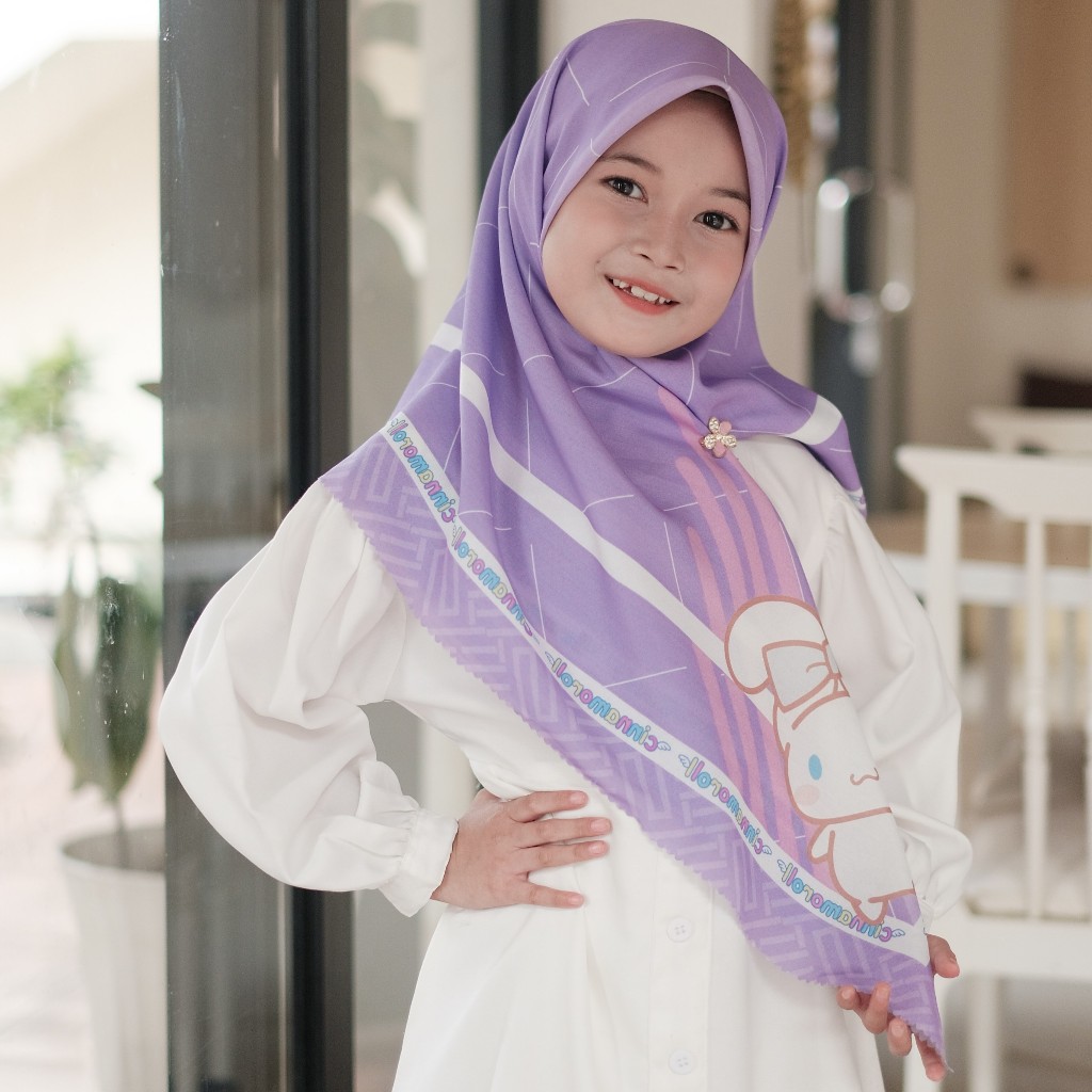 Cinnamoroll Character Children's Rectangular Veil - Latest Hijab ...
