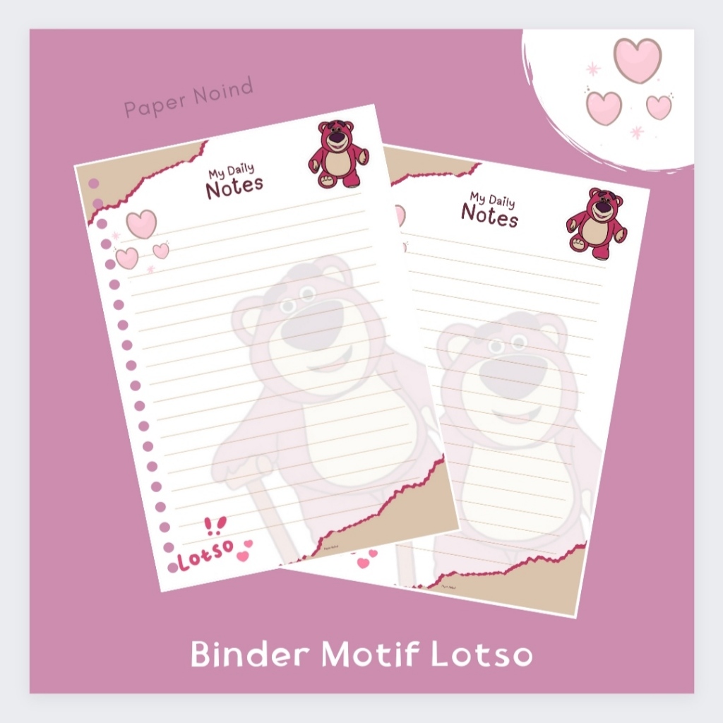 Part 2 Contents 10 and Contents 20 Sheets of Binder / Loose Leaf Lotso ...