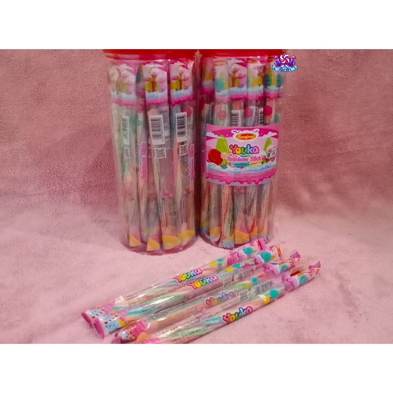 Youka RAINBOW STICK CANDY 1 PACK CONTAINS 30 pcs | Shopee Malaysia