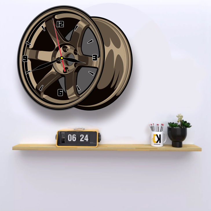 Triangle Wall Clock Rims RAYS TE37 JDM Automotive Clock | Shopee Malaysia