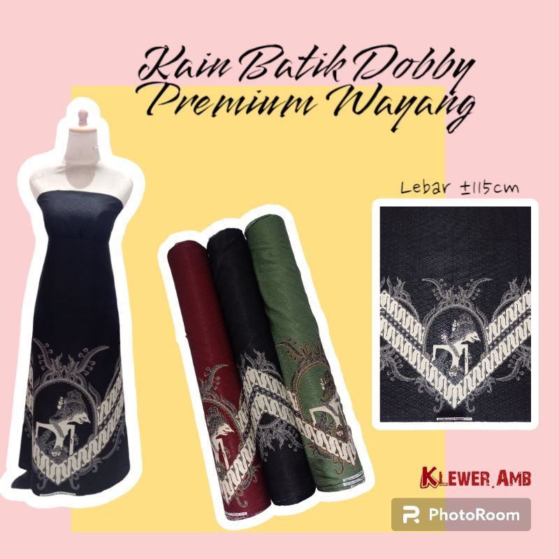 Dobby Wayang batik Fabric Material, soft, smooth laundry batik by the ...