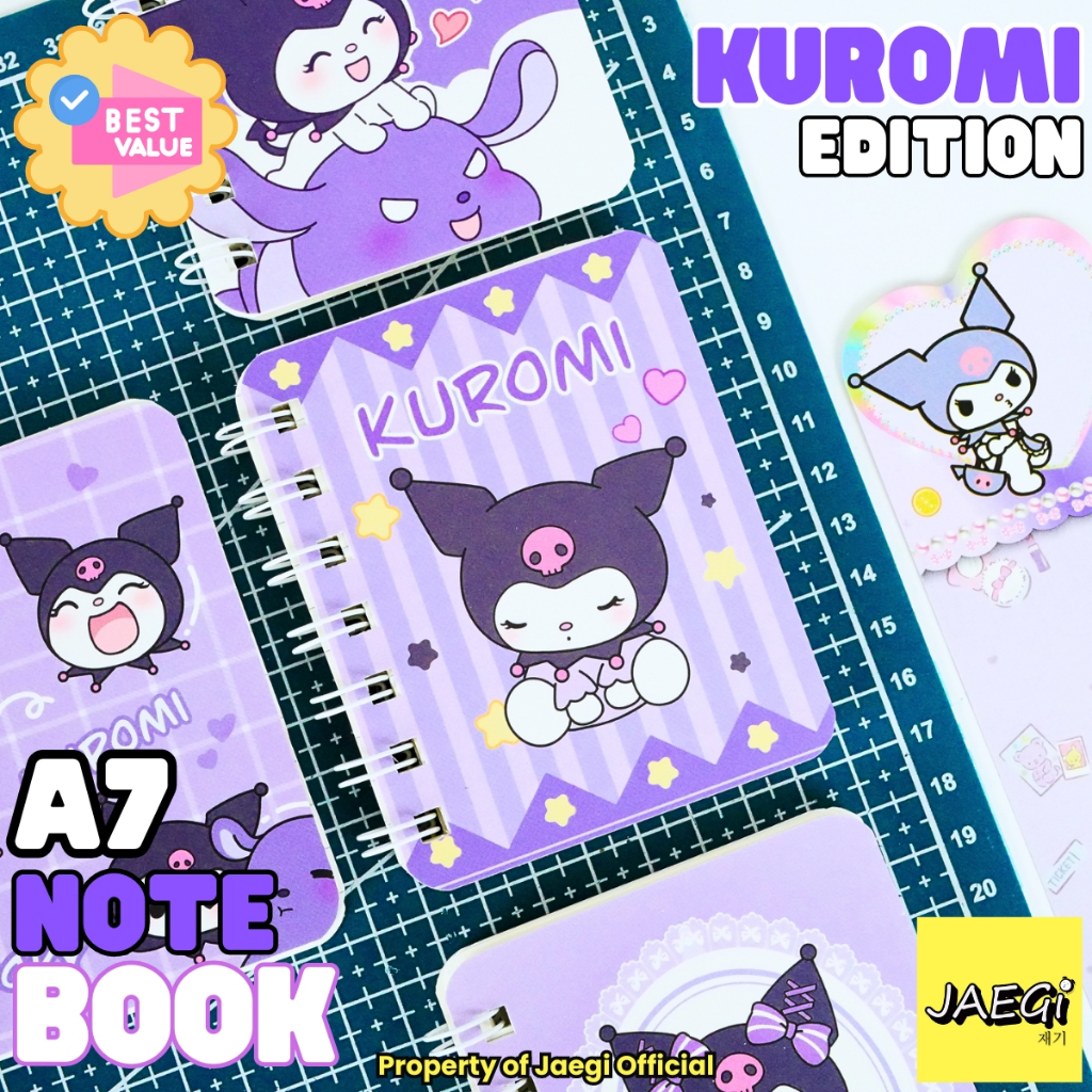 Jaegi - Note Book / A7 Writing Book with New Kuromi Motif, contains 50 ...
