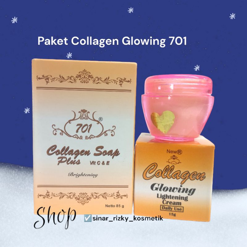 2in1 glowing 701 Collagen Cream & Soap Package | Shopee Malaysia