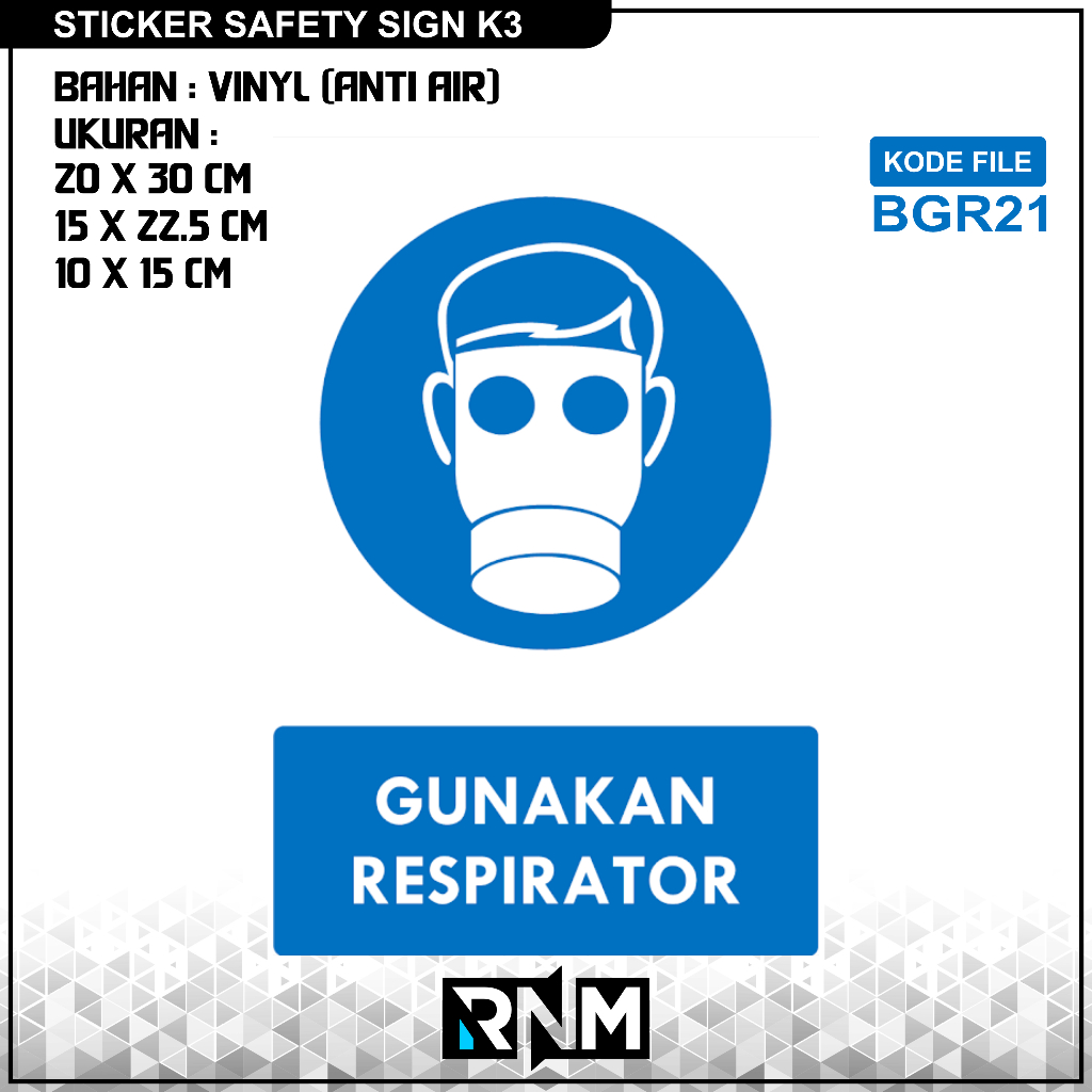 Safety SIGN RAMBU K3 STICKER USE YOUR RESPIRATOR | Shopee Malaysia