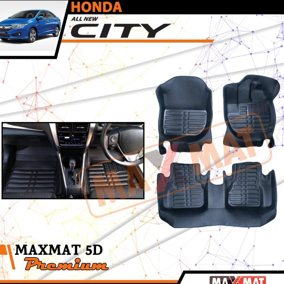 5d Maxmat Premium Honda All New City 5D Car Carpet - 2row Car Mat (2Row ...