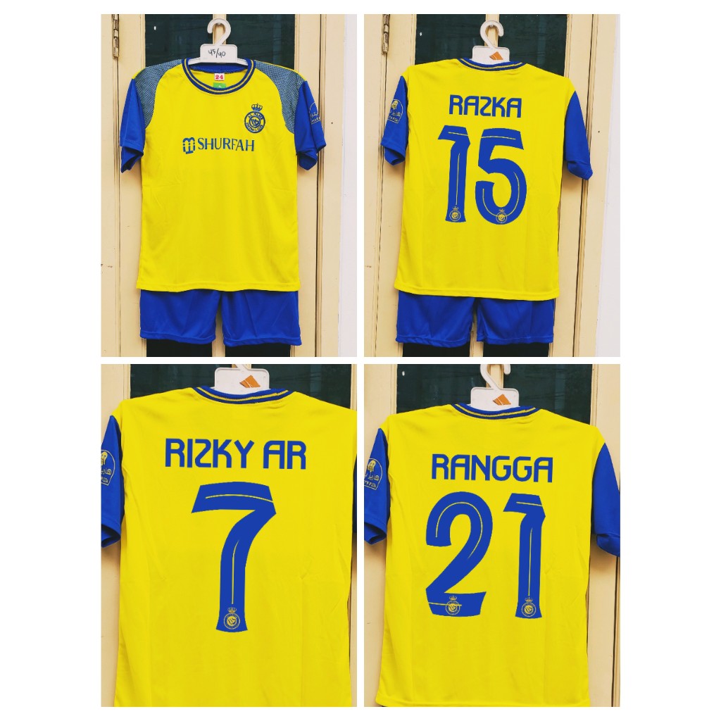 Ronaldo AL NASSR JERSEY AS SHURFAH/ RONALDO AL NASSR Shirt Suit Aged 1 ...
