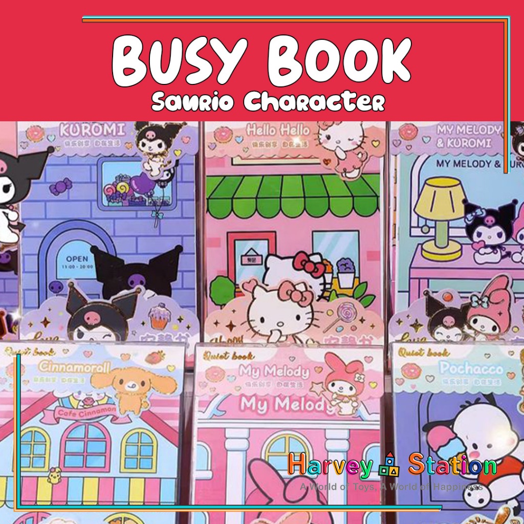 Quiet Book DIY Sanrio Sticker Toys Educational Toys Busy Book Quite ...