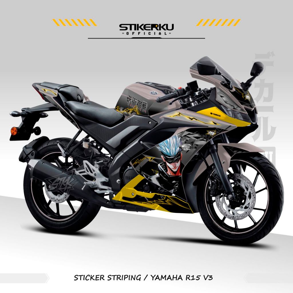 Striping STICKER / YAMAHA R15V3 / MOTIF 034 / SEMIFULL / STICKERS ...