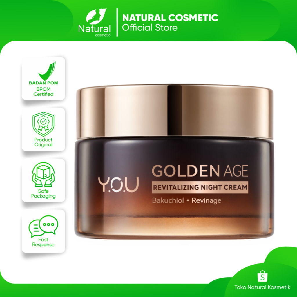 YOU Golden Age Revitalizing Night Cream Bakuchiol Revinage | Shopee ...