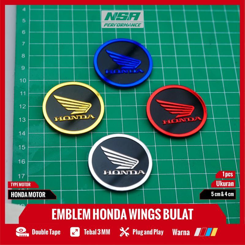 Nsa Honda Emblem Honda Stickers Embossed 3D Honda Wings Honda Logo 2pcs ...