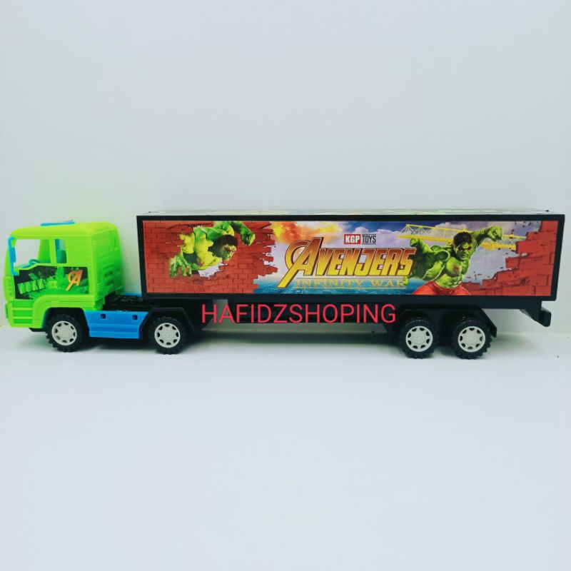 Avengers Hulk Superhero Motif Container Truck Kids Toys | Shopee Malaysia