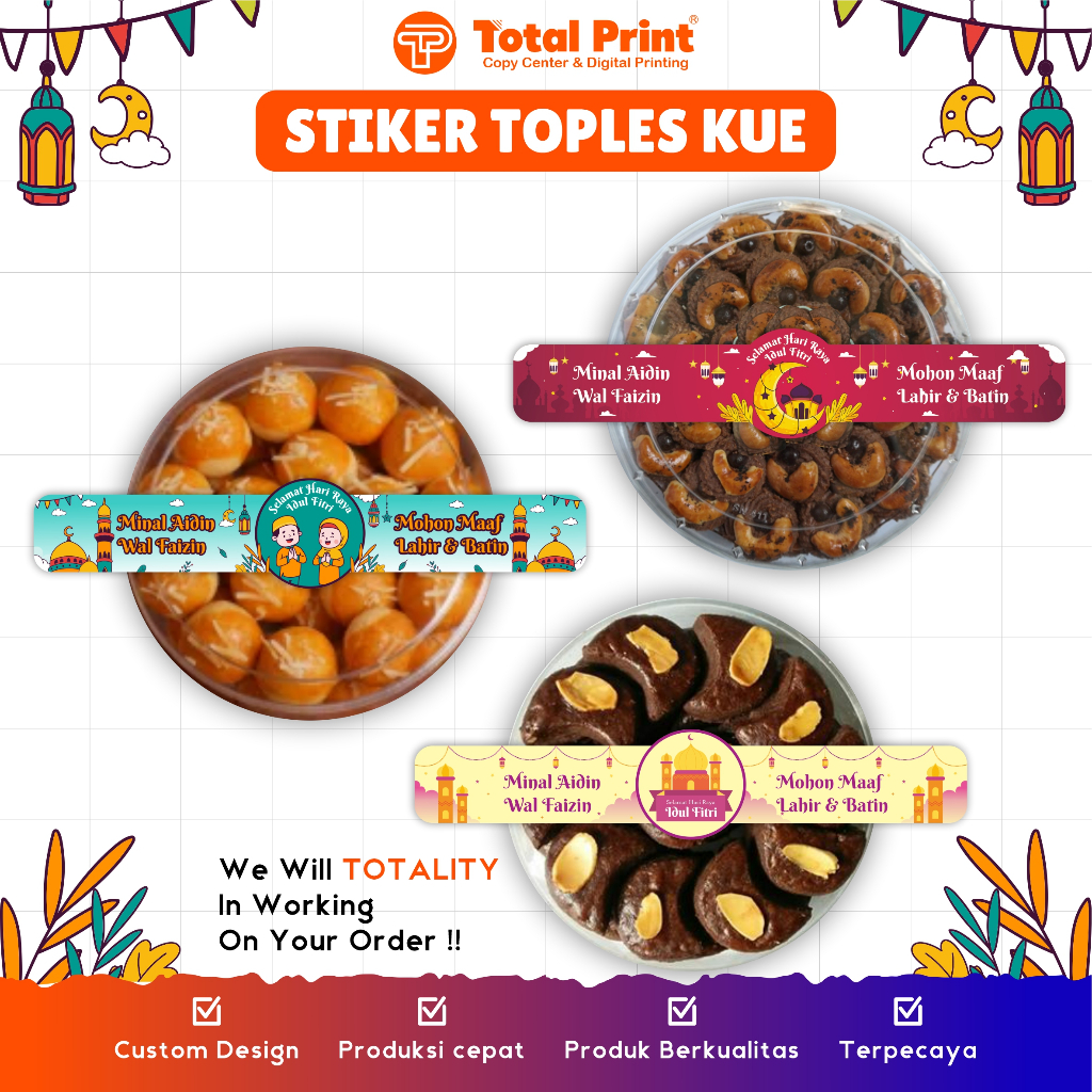 Cake JAR STICKER / RAMADHAN CAKE STICKER / CAKE STICKER LABEL / EID UL ...
