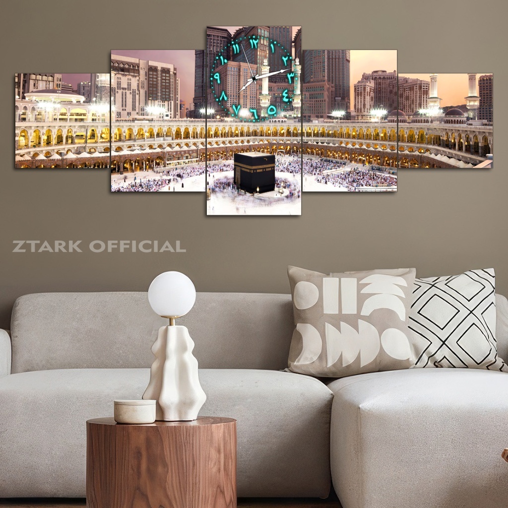 Kaaba Makkah Islamic Clock 100X40 Multipanel | Ztart Official| Big ...