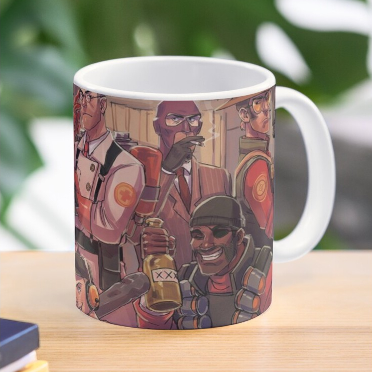 Glass Mug | Hampers | Gift | Team Fortress 2 Meet The Team | Shopee ...