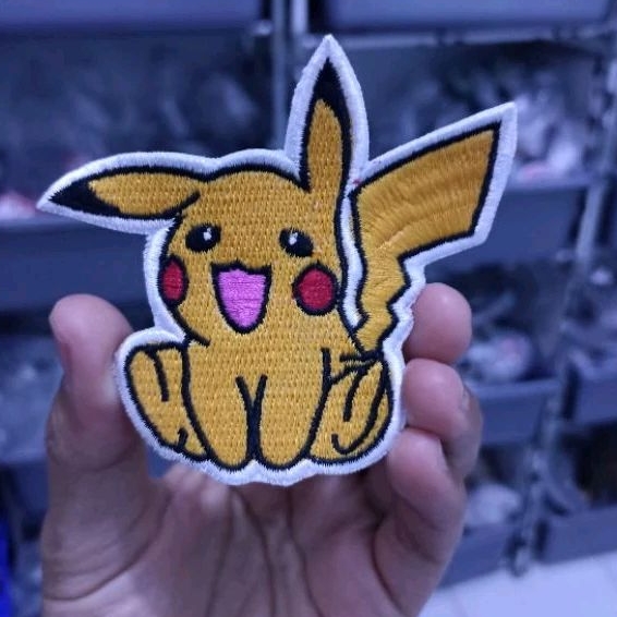 Pokemon pikachu embroidery patch | Shopee Malaysia