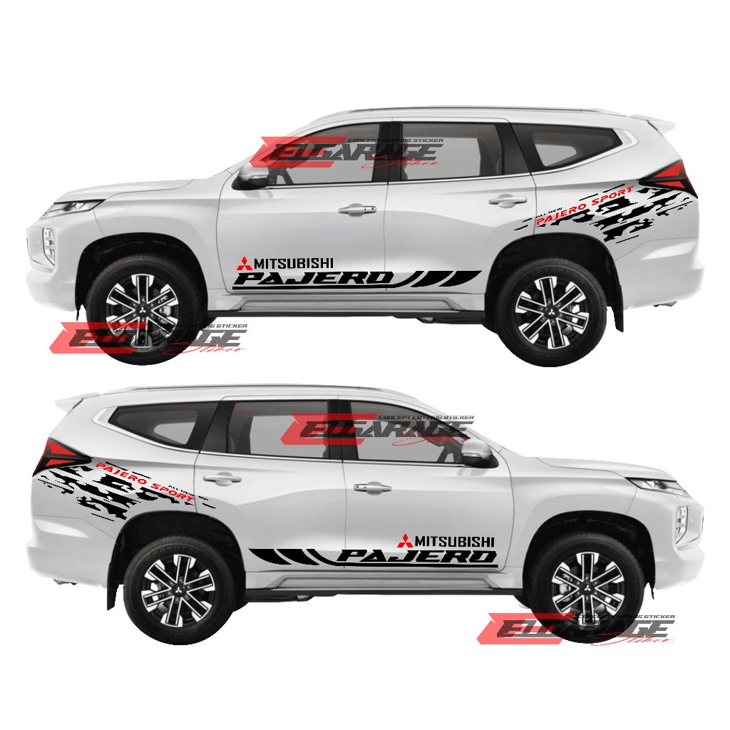 Pajero sport Car sticker list striping body Side Car pajero sport ...