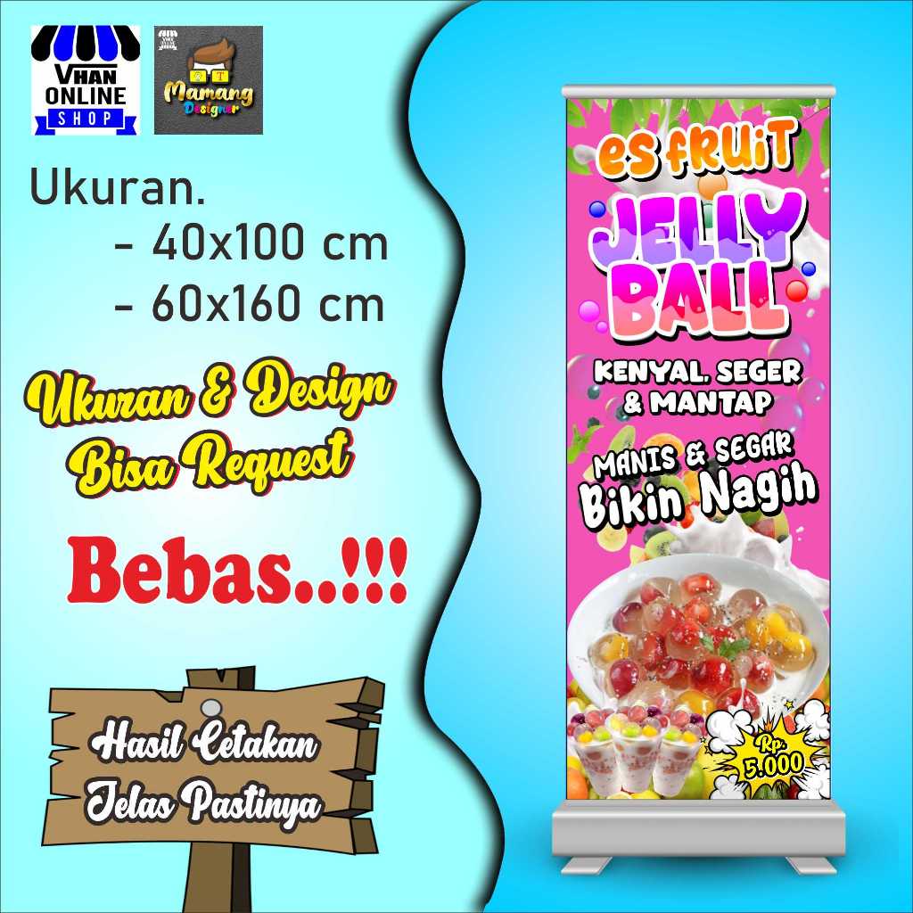 Mmt Ice Fruit Jelly Ball Banner Standing Model | Shopee Malaysia