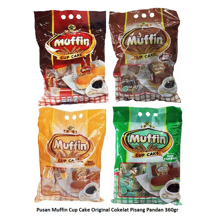 Pusan Snack Muffin Cup Cake 360gr contains 20 pcs Muffin Bolu Original ...