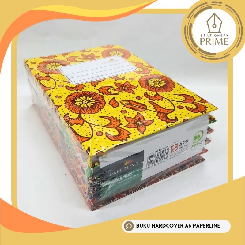 Oktavo A6 Hard Cover Book 100 Paperline Sheets (1 Pack contains 5 Books ...